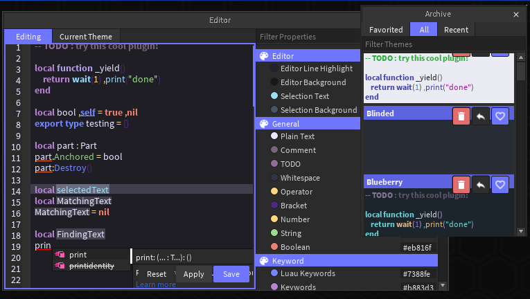 Repaint | Personalize your script editor - Community Resources - Developer Forum | Roblox