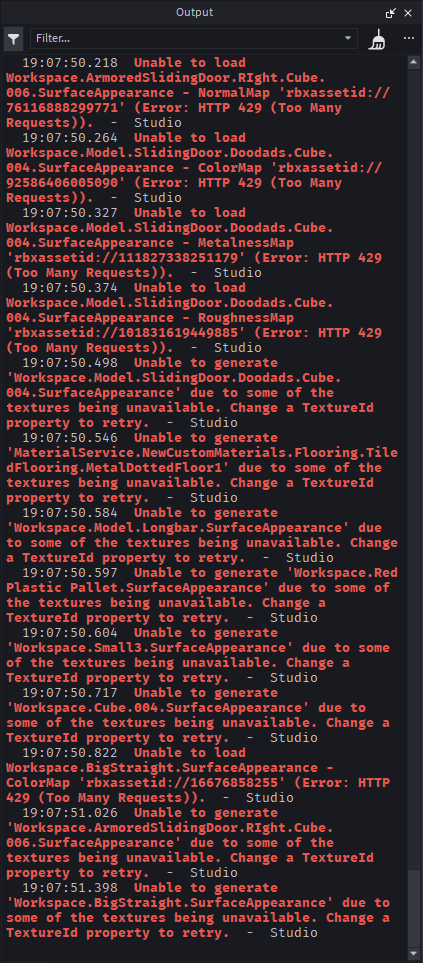 HTTP 429 (Too Many Requests) - Engine Bugs - Developer Forum | Roblox