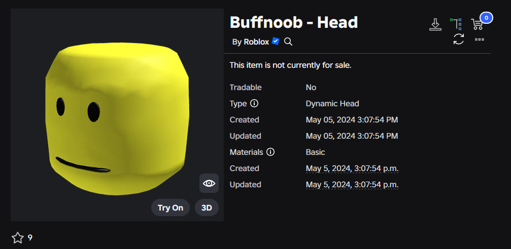 The "Buffnoob" head isn't a 3D animated face - Catalog Asset Bugs ...