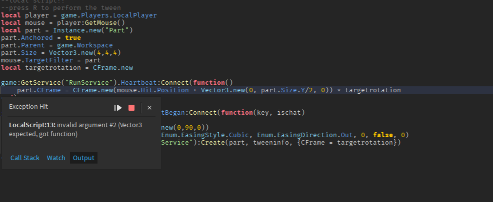 Getting part to follow mouse when tweening? - Scripting Support - Developer Forum | Roblox