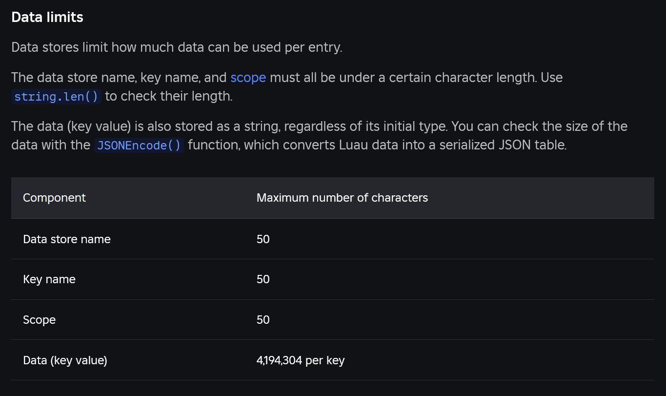 Data Store Limit In Saving Voxel Terrain - Game Design Support - Developer Forum | Roblox