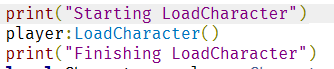 Studio Testing - LoadCharacter Hangs Forever - Scripting Support ...