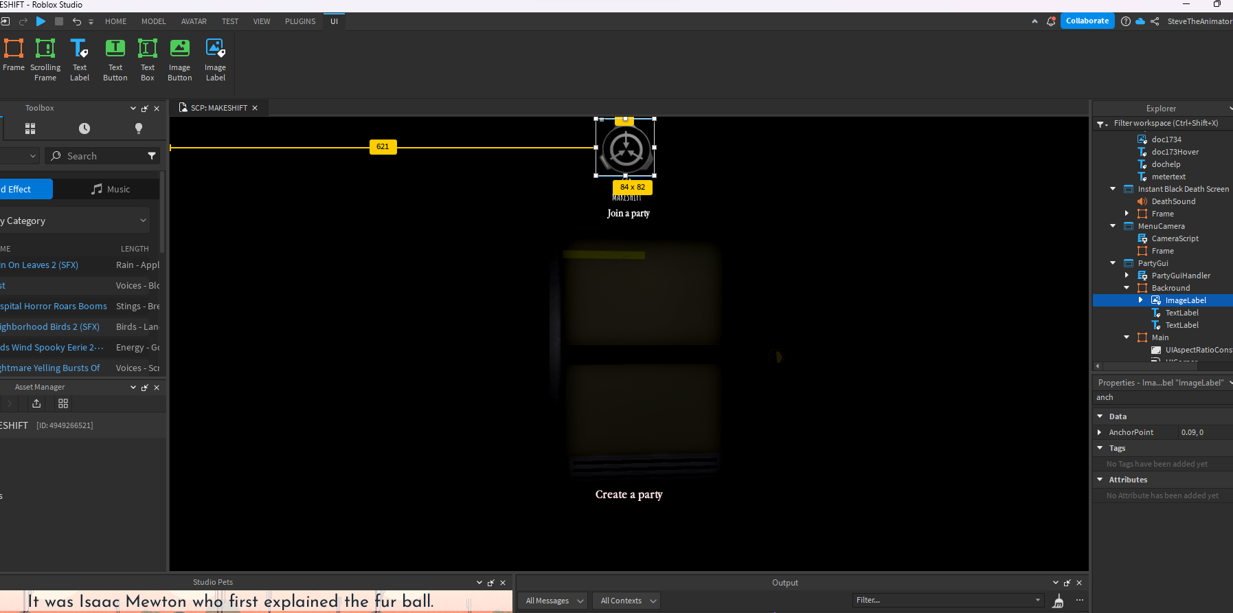 GUI Not staying in the right place - Game Design Support - Developer Forum | Roblox