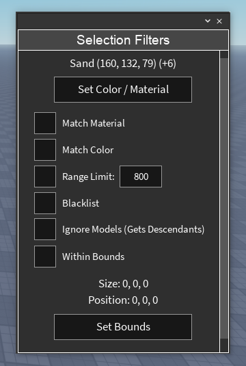 Selection Filters | Easily Filter Selections by Color, Material, Location, and more! - Community ...