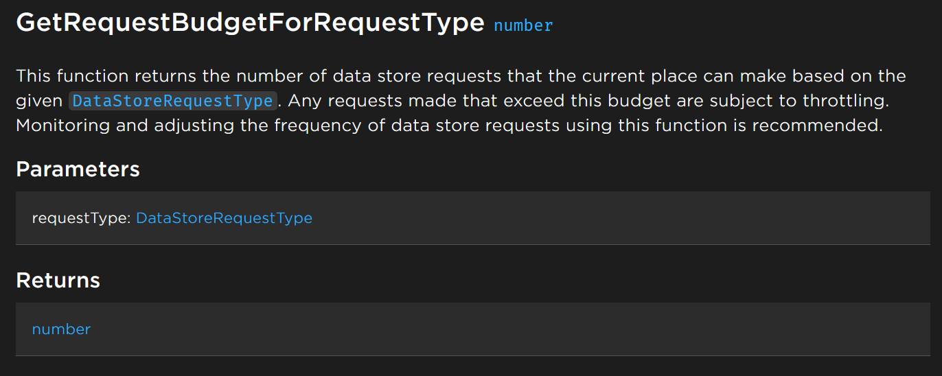 GetRequestBudgetForRequestType | Unusual Return - Scripting Support ...
