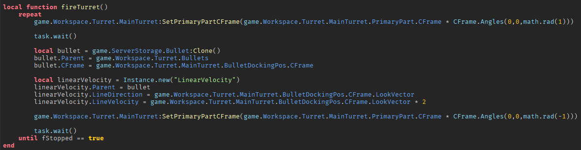 Turret Bullets Not Firing - Scripting Support - Developer Forum | Roblox