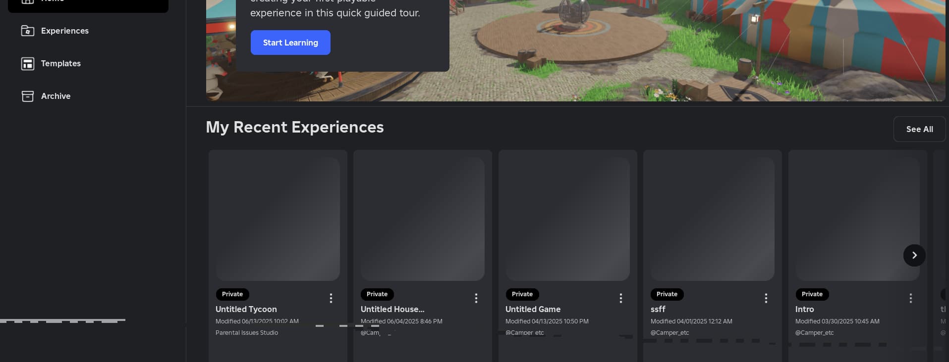 Studio start page odd "Glitch effect" - Platform Usage Support - Developer Forum | Roblox