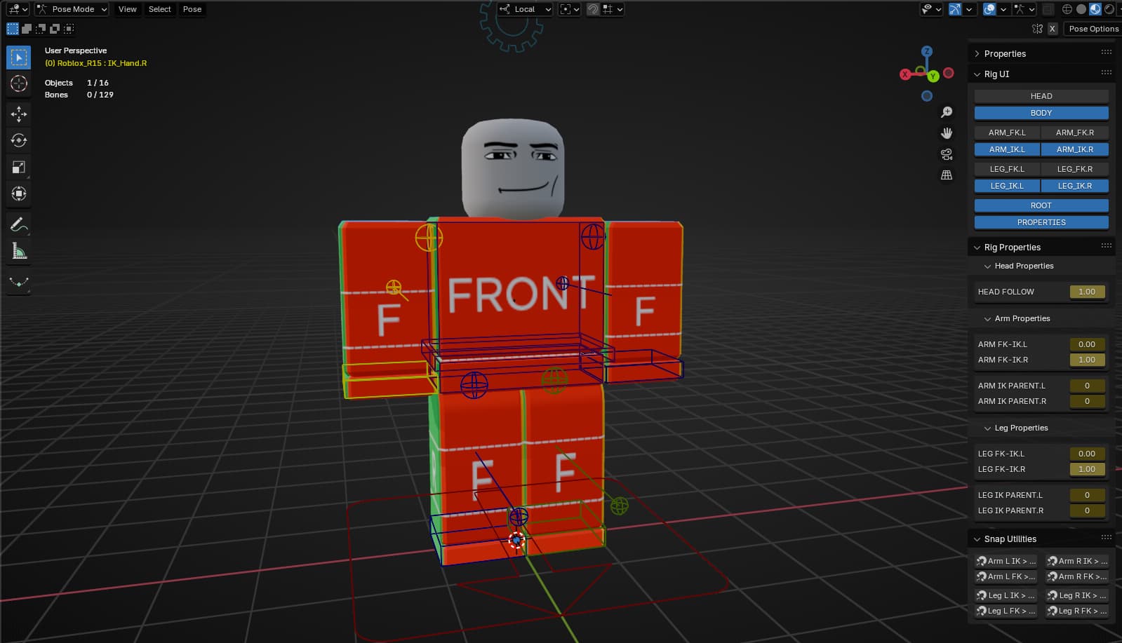 R15 Rig for Blender 4.0+ (FK/IK switching) - Community Resources ...