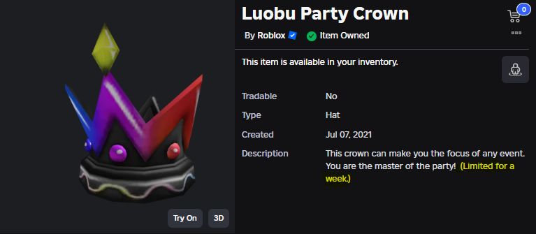 Luobu items should've went limited - Catalog Asset Bugs - Developer ...