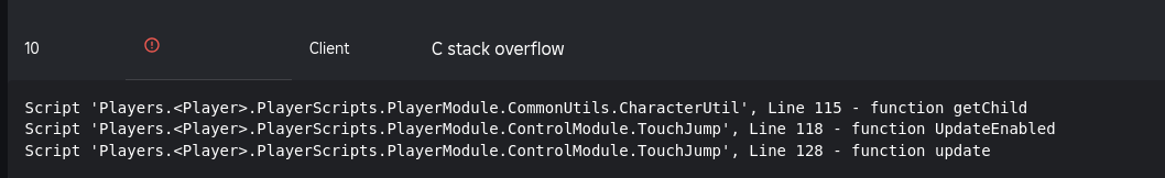 C stack overflow, chat - Engine Bugs - Developer Forum | Roblox