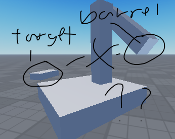 Help, my hinge constraint is not aiming properly at the target ...