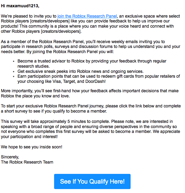 Roblox Research Panel - Not available to Canada - Platform Usage ...