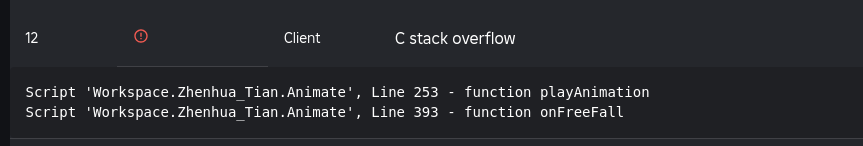 C stack overflow, chat - Engine Bugs - Developer Forum | Roblox