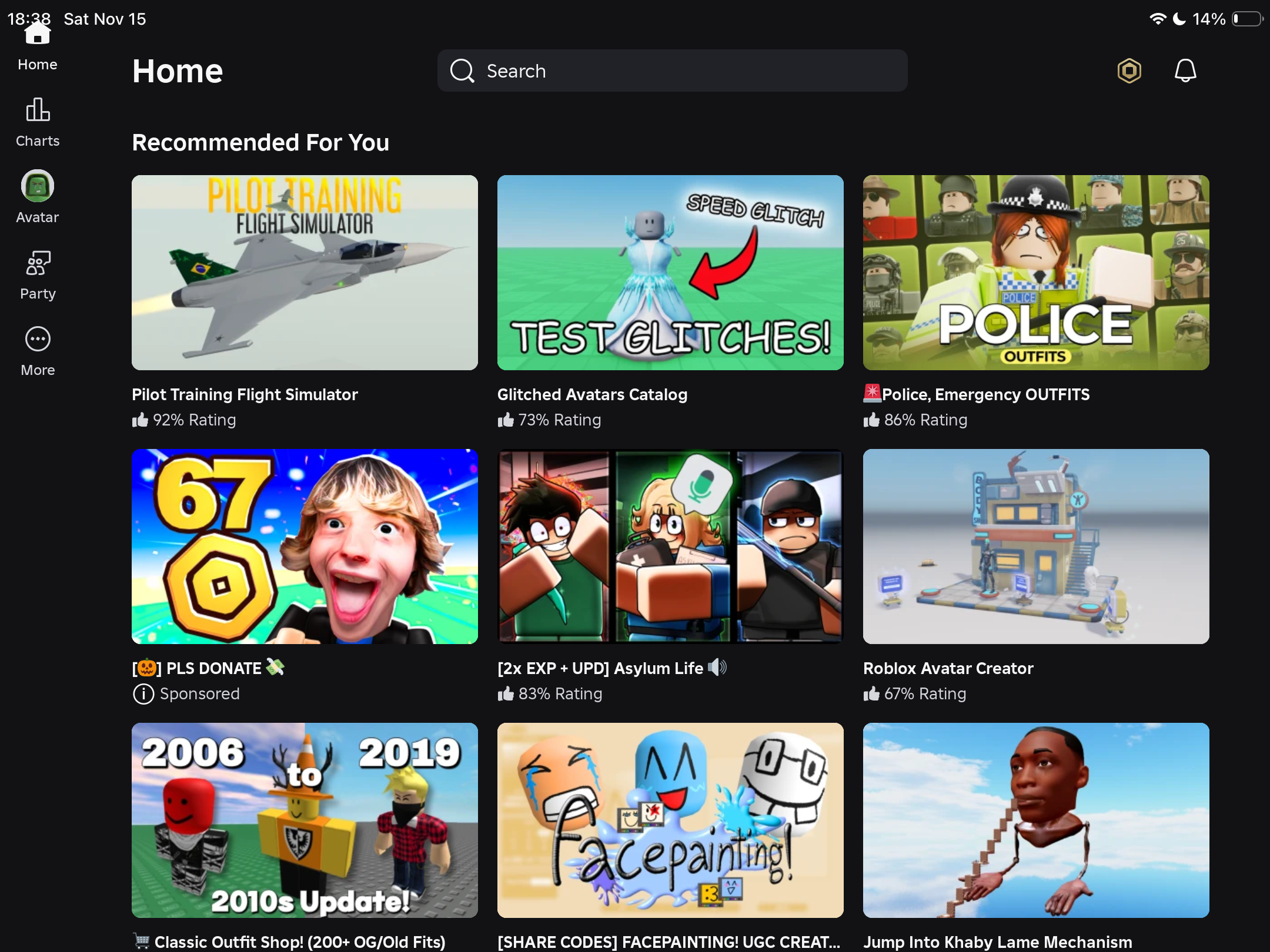 Roblox nav bar on left side - Roblox Application and Website Bugs ...
