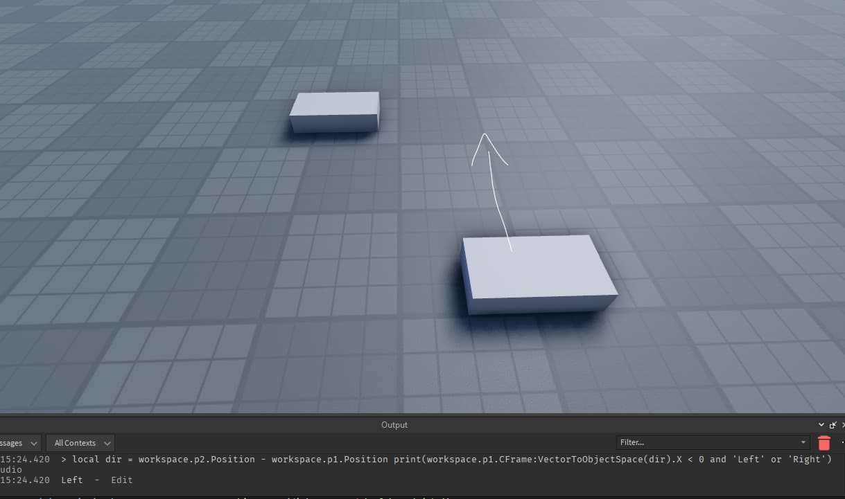 Which Direction Is The Ray Going Relative To The Cframe Of The Player Scripting Support