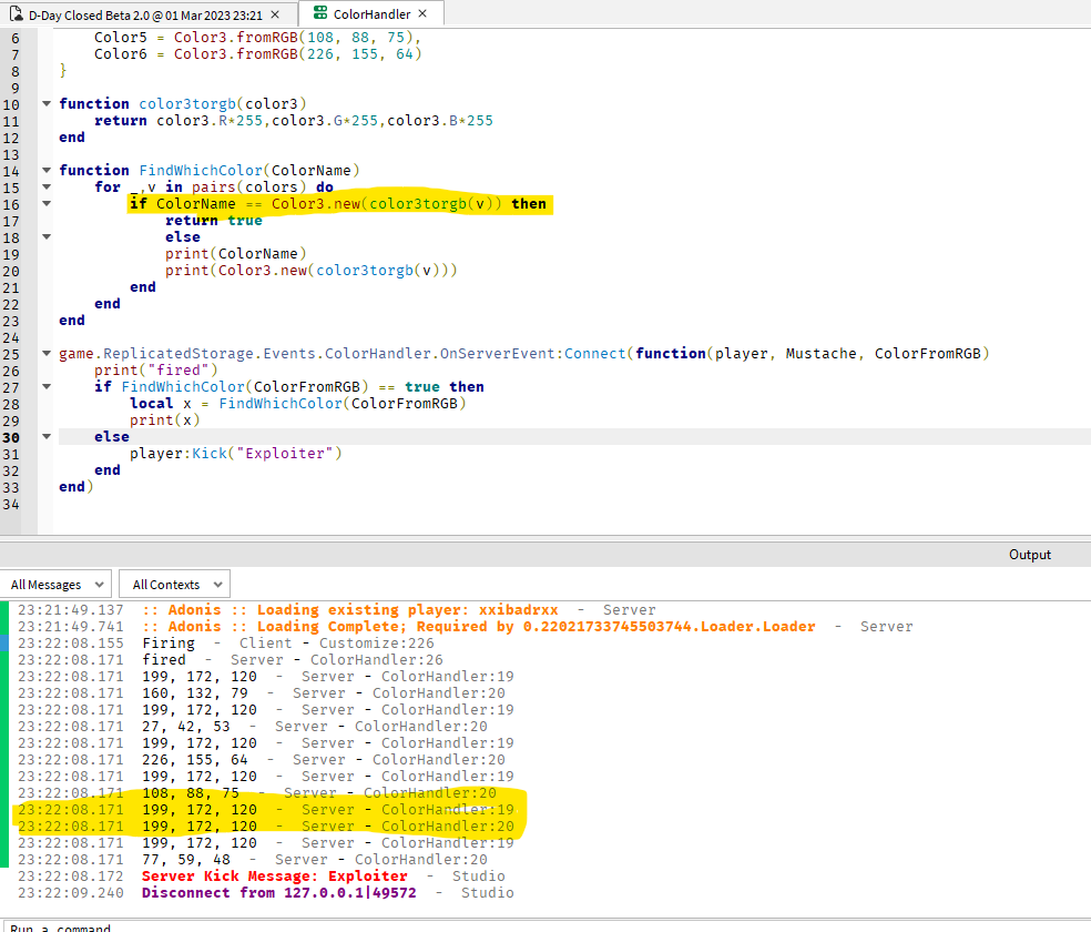 Why its returning false when both values are equally - Scripting ... Why its returning false when both values are equally - Scripting ...