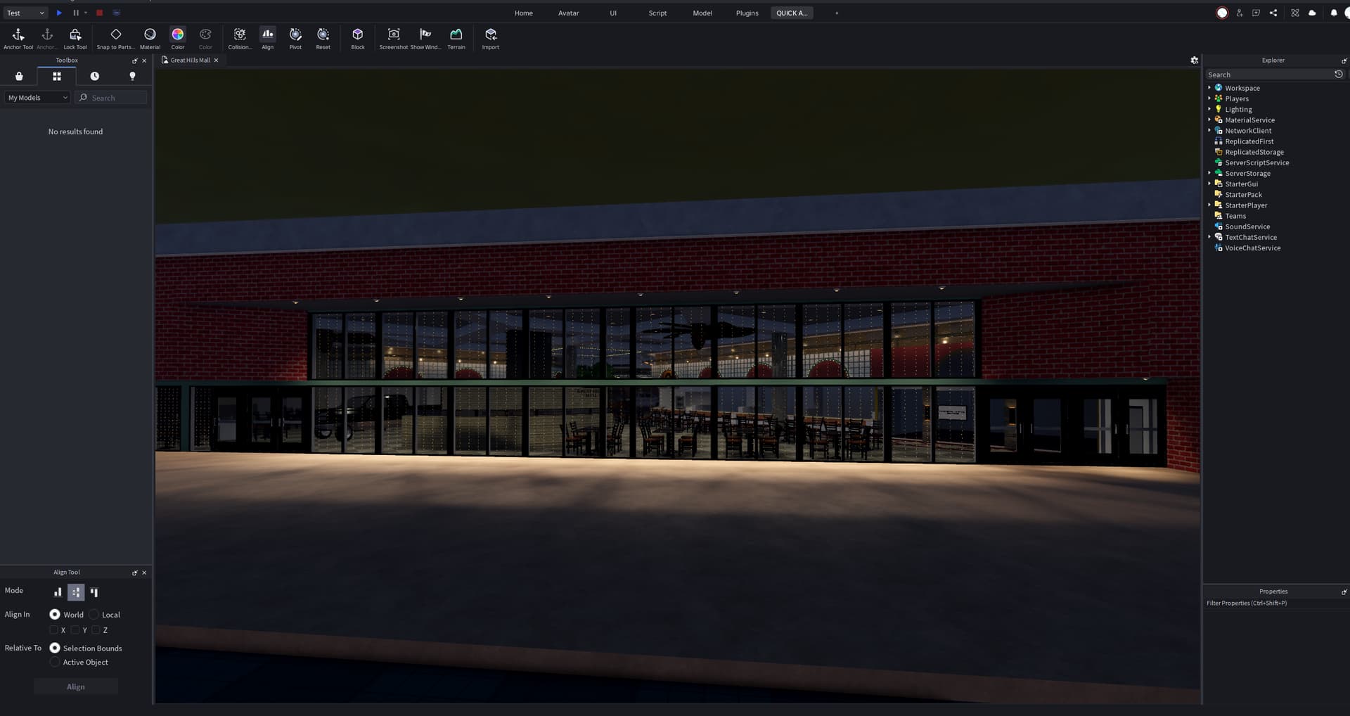Toolbox does not display any items from the My Models, Packages ...