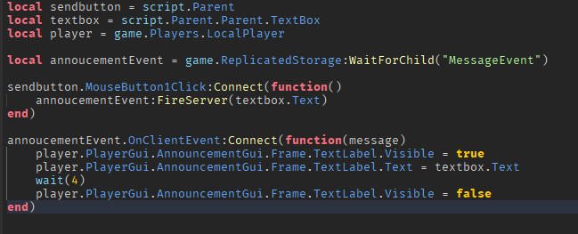 How to fix my announcement system - Scripting Support - Developer Forum ...