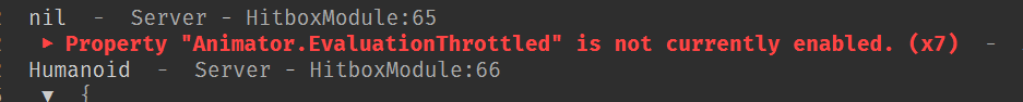 Animator.evaluationthrottled - Scripting Support - Developer Forum | Roblox