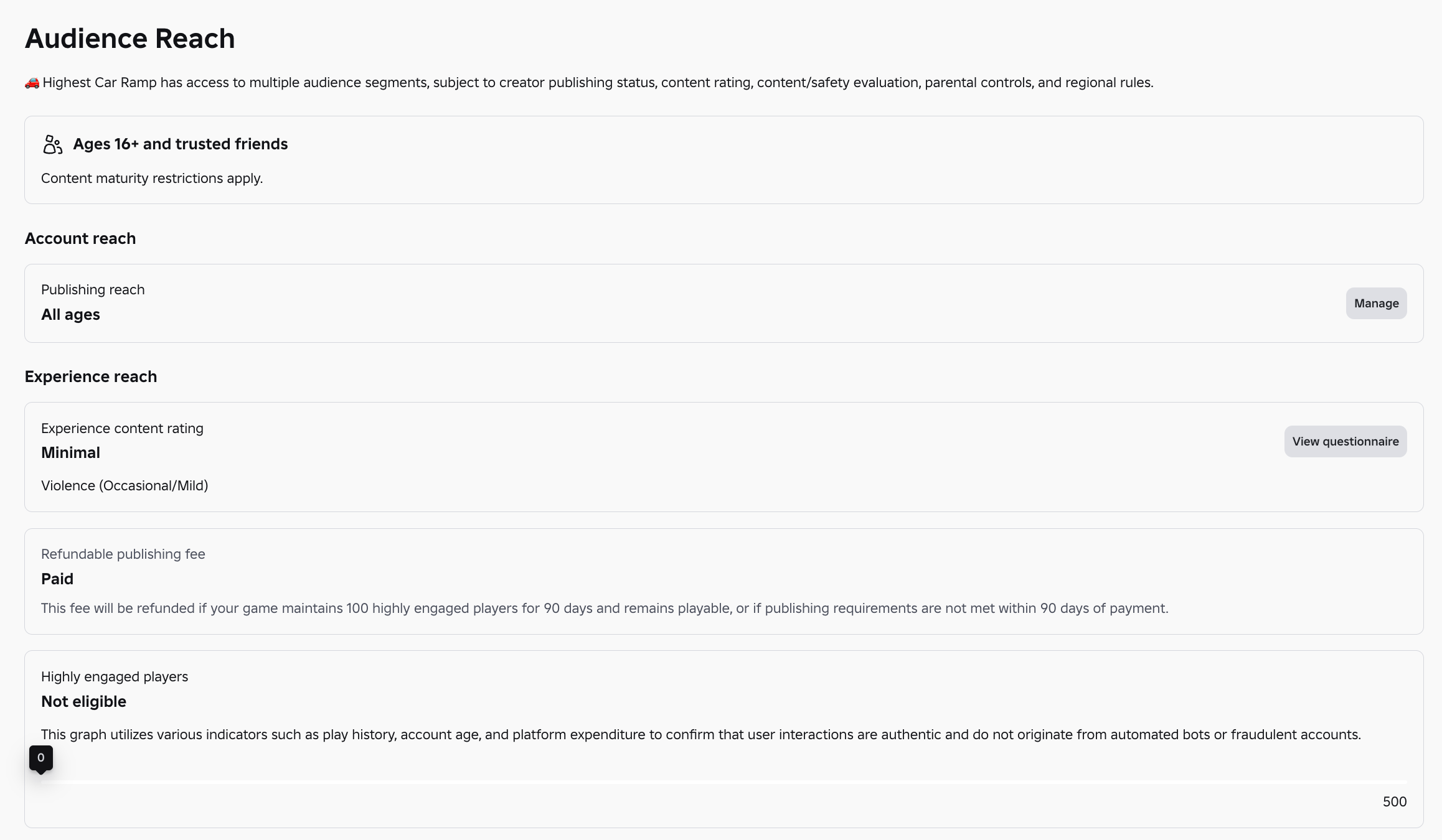 Paid 1000 Robux publishing fee but game is still restricted to 16 ...