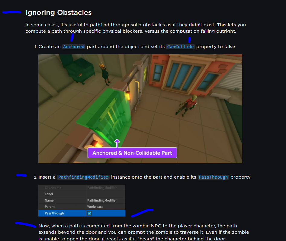 Help Npc Pathfinding With Pathfindingmodifer Ignore Obstacles Not Working Scripting Support