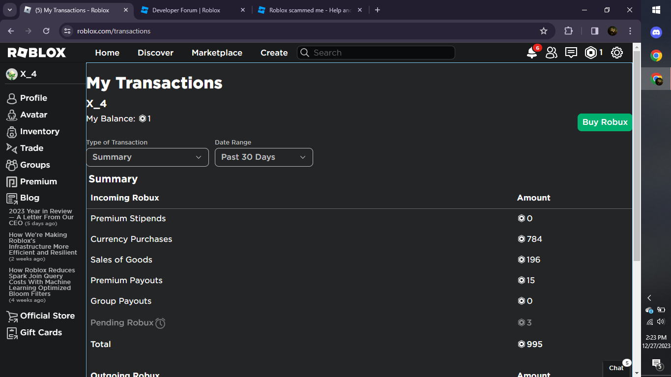 Roblox scammed me - Platform Usage Support - Developer Forum | Roblox
