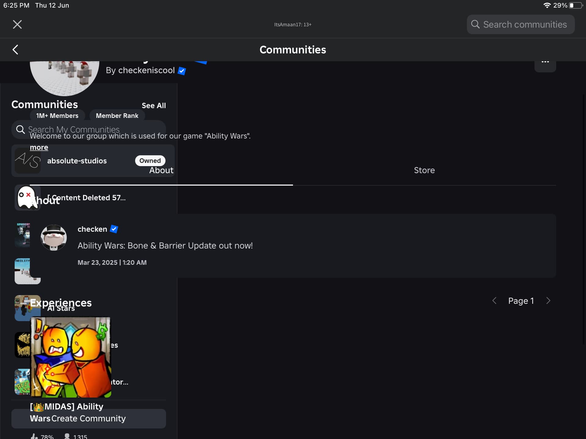 Broken UI for groups/communties on mobile devices - Roblox Application and Website Bugs ...