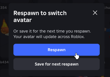 In-game Avatar Switcher doesn't equip gears - Roblox Application and ...