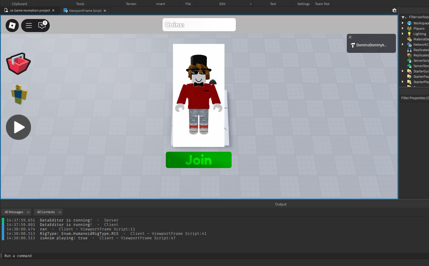 Cloned Char of a Player in a ViewportFrame won't play an Animation - Scripting Support ...