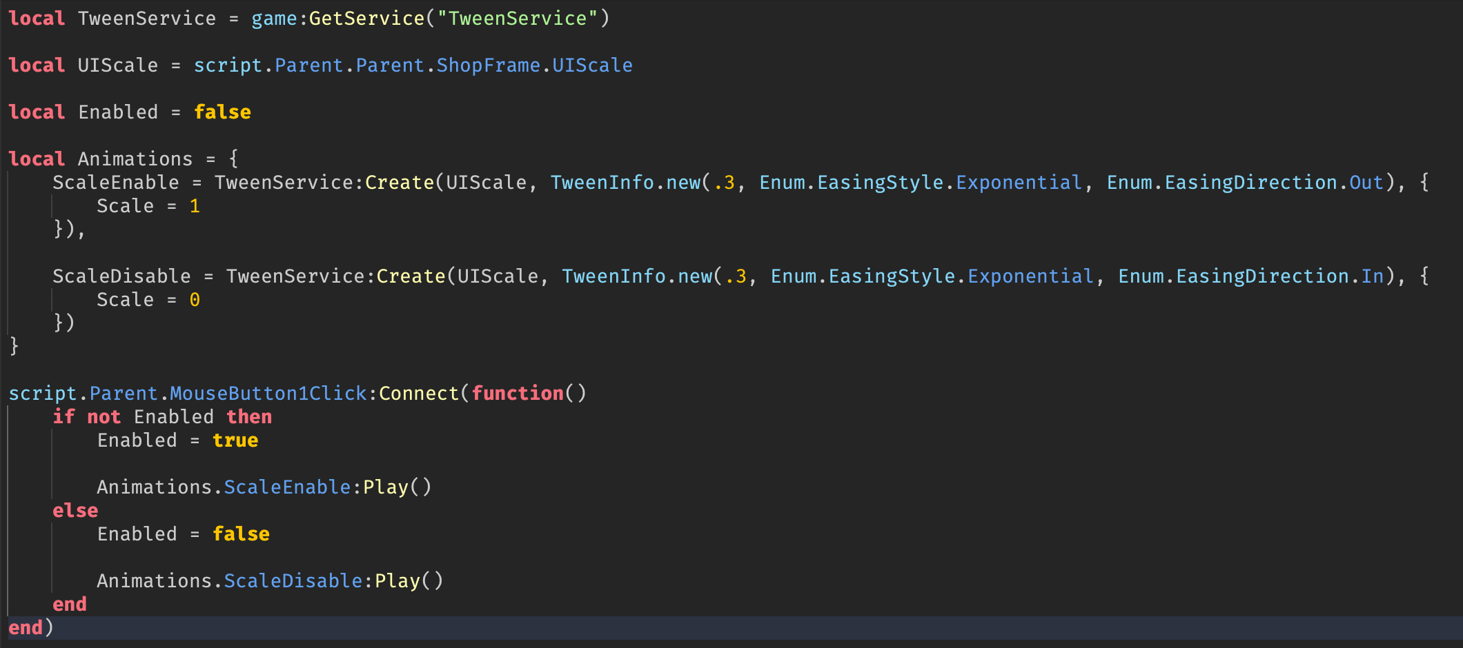 How Can I Implement A Tween Within My Gui Please Help Scripting 6761
