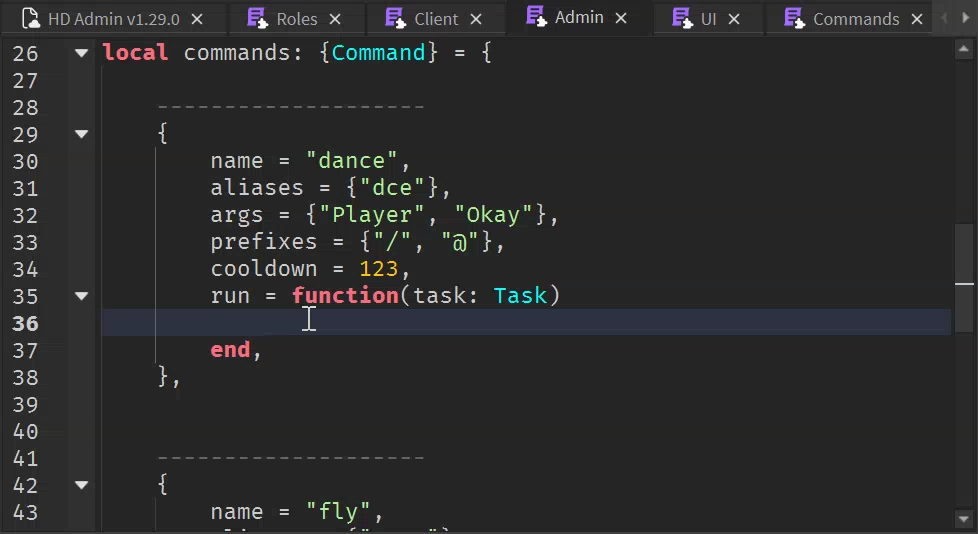 Auto completes for function parameters when types are defined ...