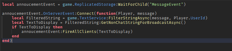 How to fix my announcement system - Scripting Support - Developer Forum ...