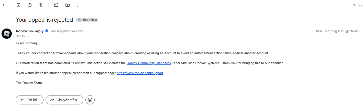 Account still falsely terminated due to a bug in the moderation system ...