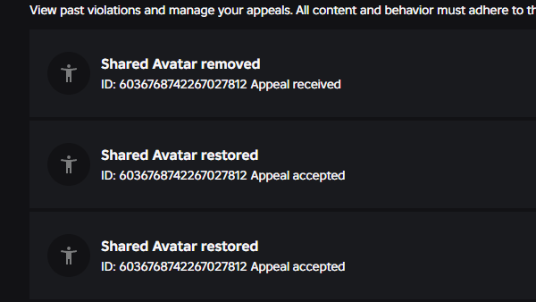 Roblox's AI repeatedly terminates my account due to the same experience ...