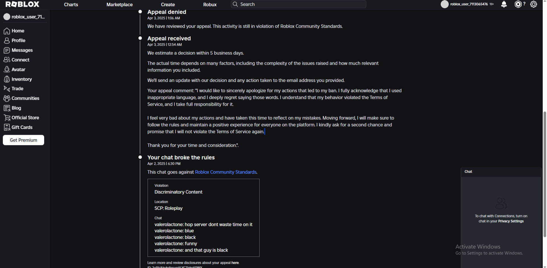 Account Terminated Due to Duplicate Moderation Review (False ...