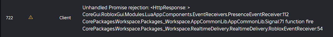 Errors/warnings from CoreScripts/CorePackages - Engine Bugs - Developer Forum | Roblox