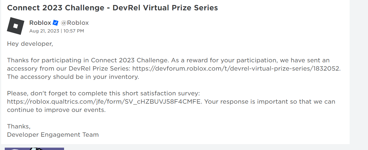 Connect 2023 Challenge - Community & Events - Developer Forum | Roblox