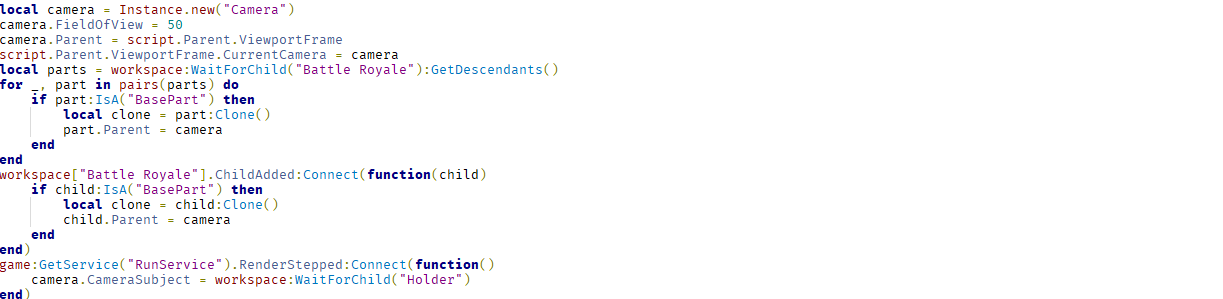How Do I Make A ViewportFrame As A Battle Royale Map? - Scripting Support - Developer Forum | Roblox