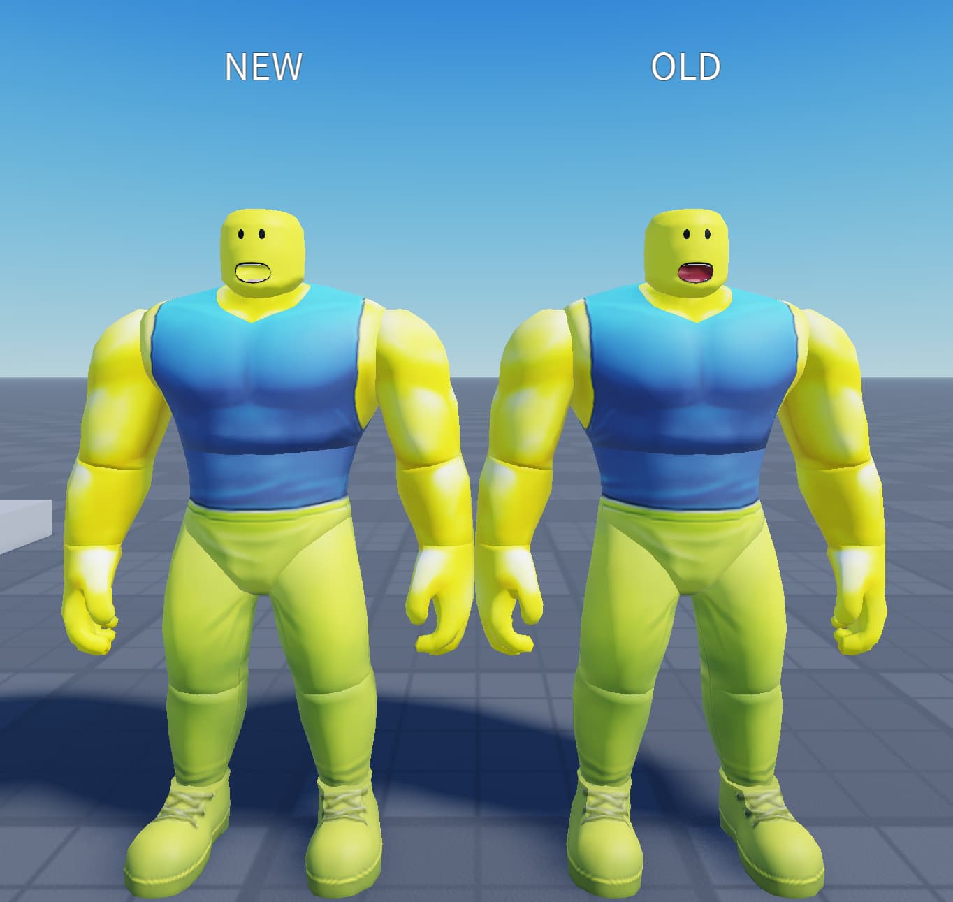 The "Buffnoob" head isn't a 3D animated face - Catalog Asset Bugs ...
