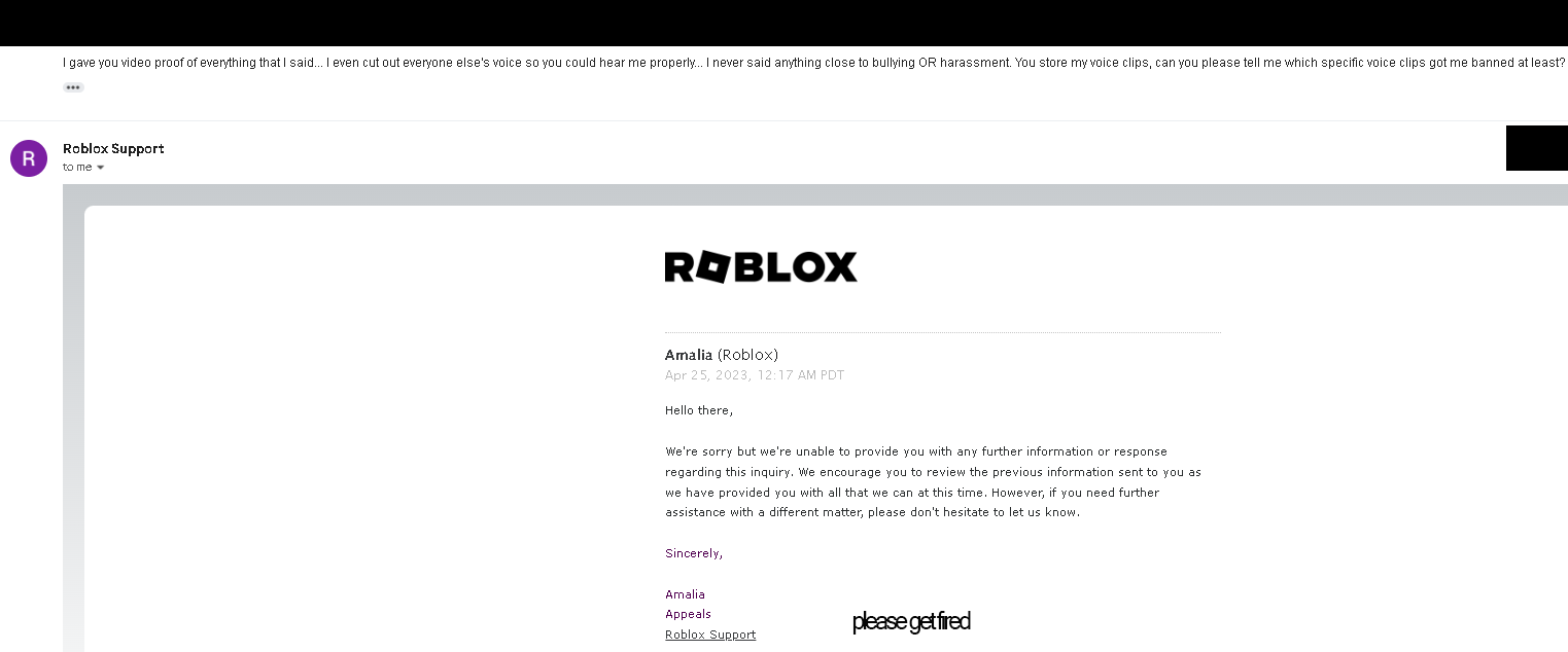 Voice chat moderation : Moderation reason needs to be given when banned ...