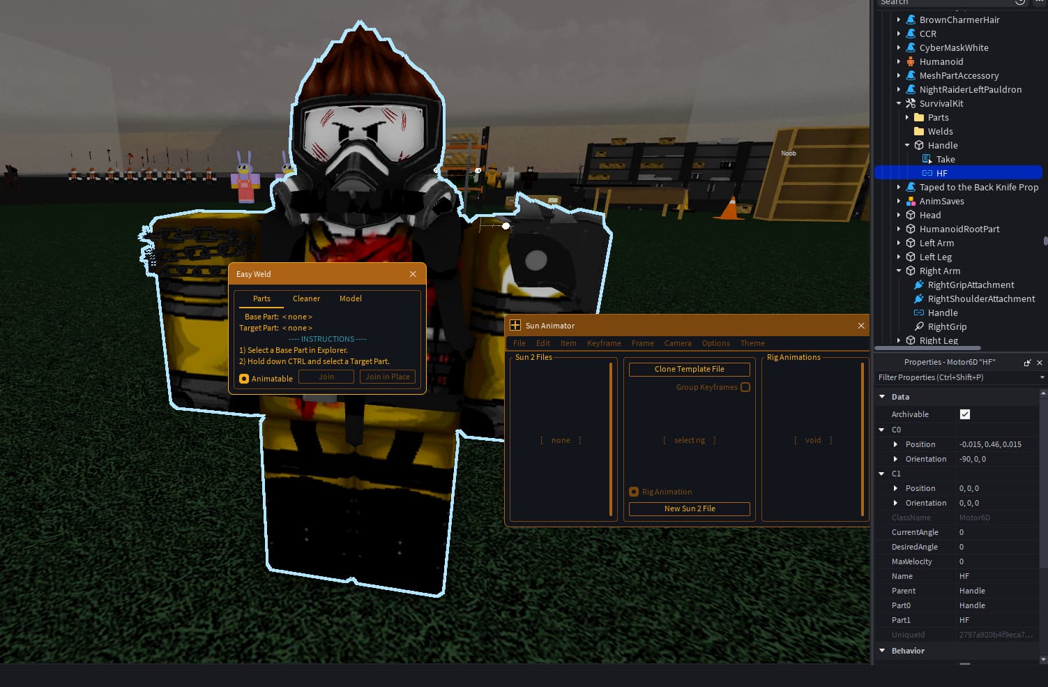 Motor6D tool animation does not play in game - Scripting Support ...