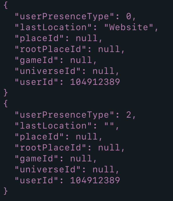 Presence Api Returning Null Scripting Support Developer Forum Roblox