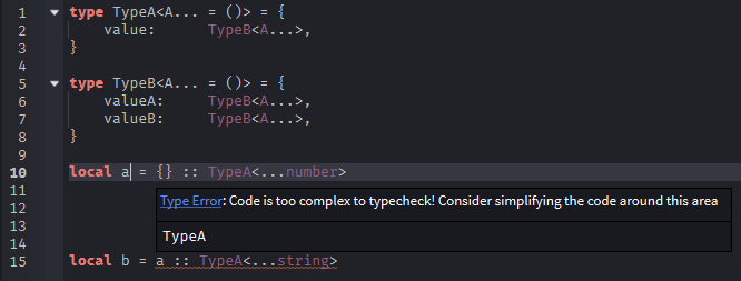 [New solver] Cant cast type packs "Code is too complex to typecheck ...