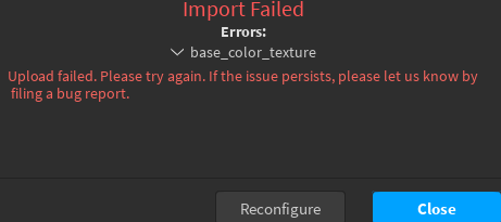 Can't import FBX meshes with materials - Studio Bugs - Developer Forum ...