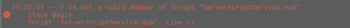 Error Randomly And P Doesnt Even Exist In The Script Scripting Support Developer Forum