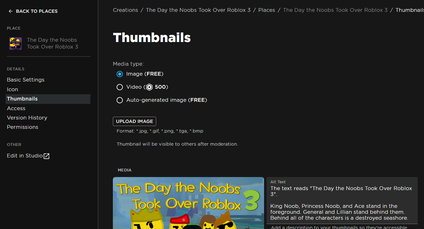 Can't change Places Loading Thumbnails - Platform Usage Support ...