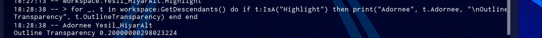 Highlight Doesnt Render Scripting Support Developer Forum Roblox 2584