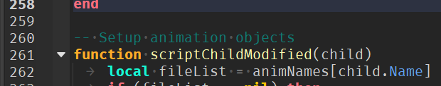 Error while simply trying to change default player animations ...