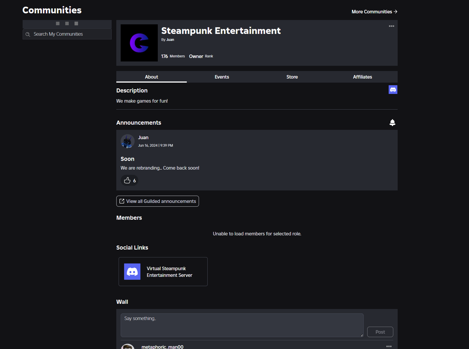 Community (Group) Pages Not Loading Regardless of Group or Refresh ...