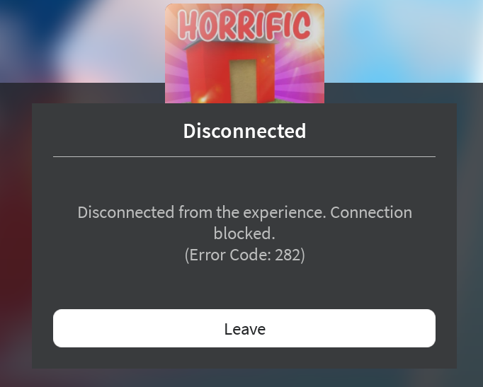 Fail to join all games with connection blocked. (Error Code: 282 ...